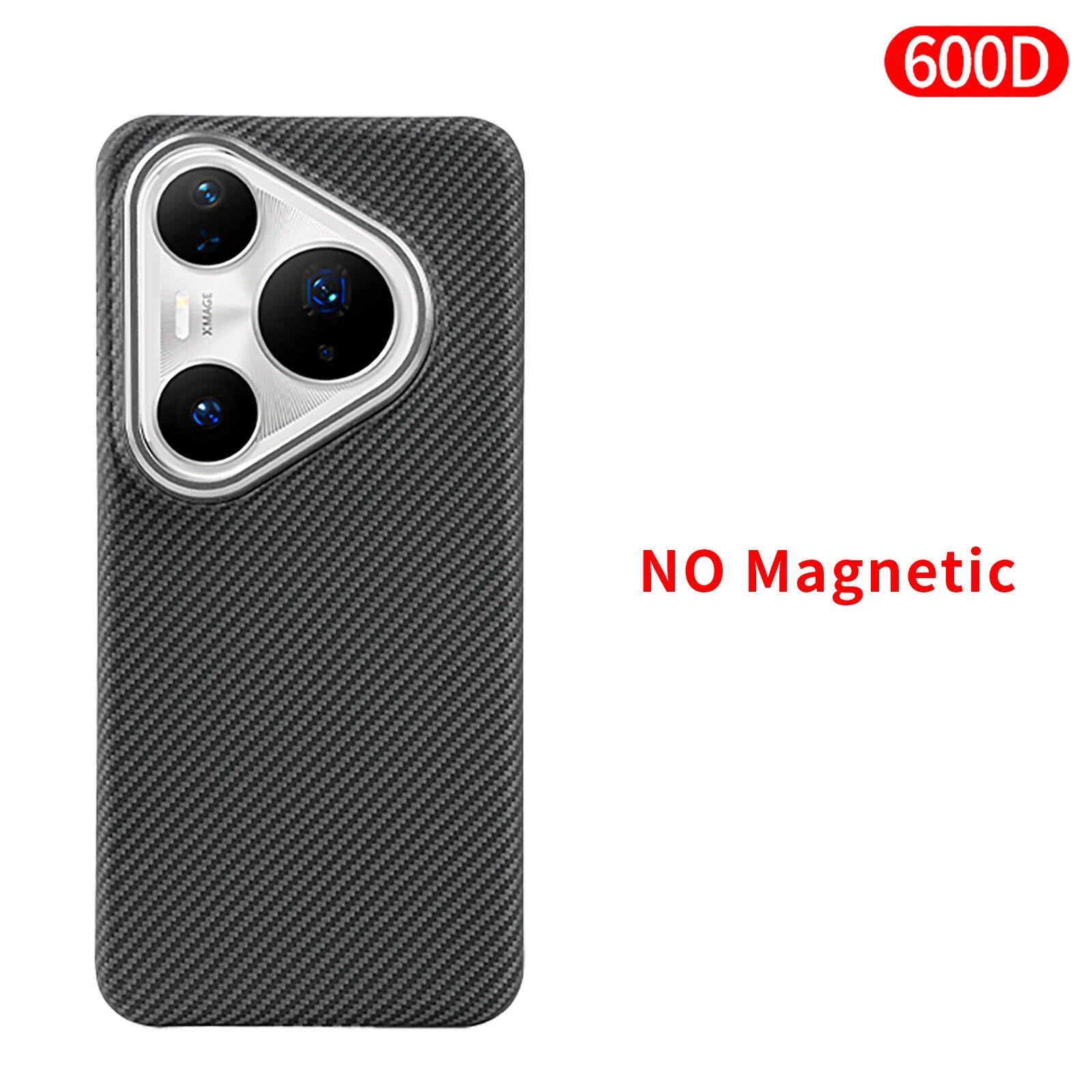 Чехол из углеродного волокна 600D Kevlar Aramid для Черный, Black Crater 600D, Huawei Pura 80 Ultra