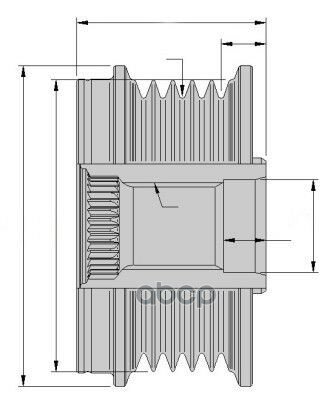 Шкив генератора HELLA арт. 9XU358038-971