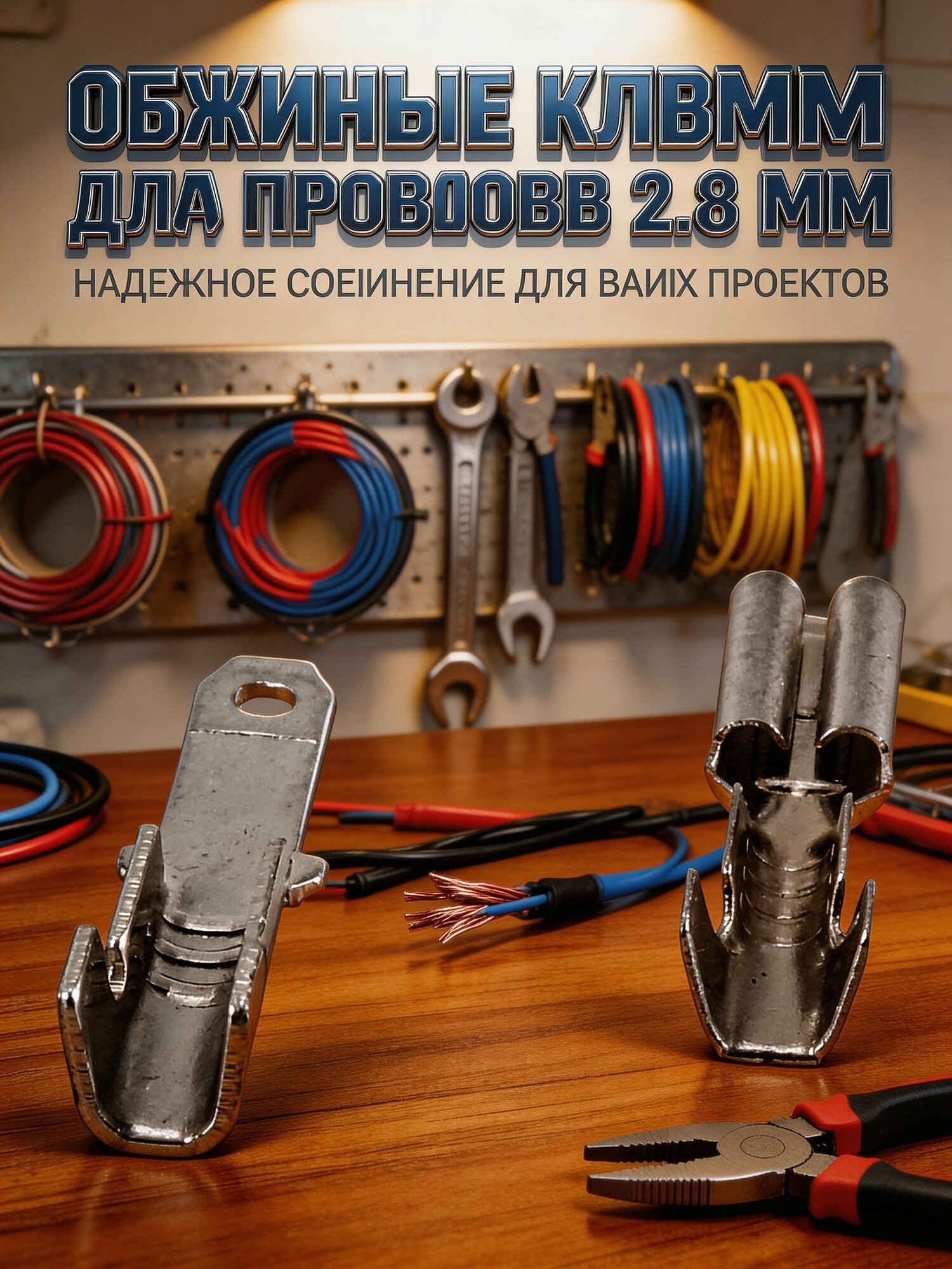 200 шт. обжимные клеммы типа папа/мама для проводов, 2,8 мм с латунными контактами и изолирующими втулками