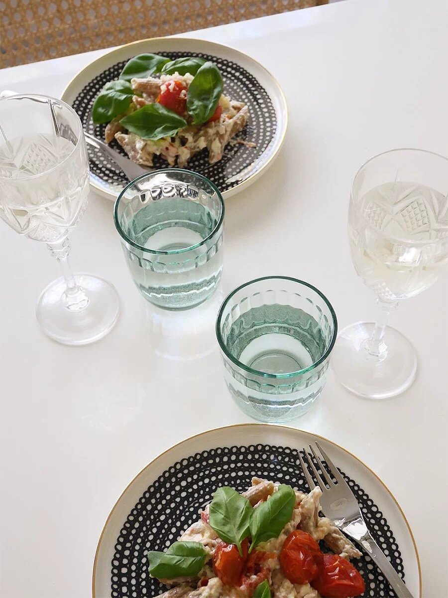 Набор из двух предметов из серии Iittala Raami (Финляндия): стакан для воды, бутылка для воды, ваза, подсвечник
