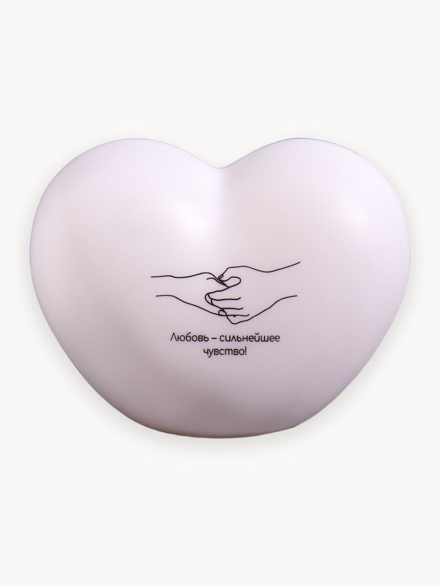 Фигурка светящаяся RISALUX "Сердце. Руки" LED-ночник, размер 8×11×7 см, 3хLR44