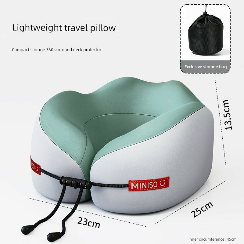 Подушка U-образной формы из пены с эффектом памяти Miniso, дорожная подушка для шеи, подушка для сна в самолете,