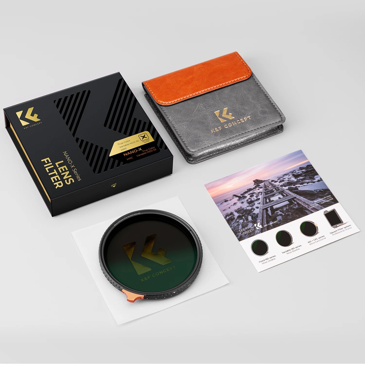 K&F CONCEPT набор фильтров для камер ND2-32/ND2-400/ND4-64/ND8-128/ND3-1000