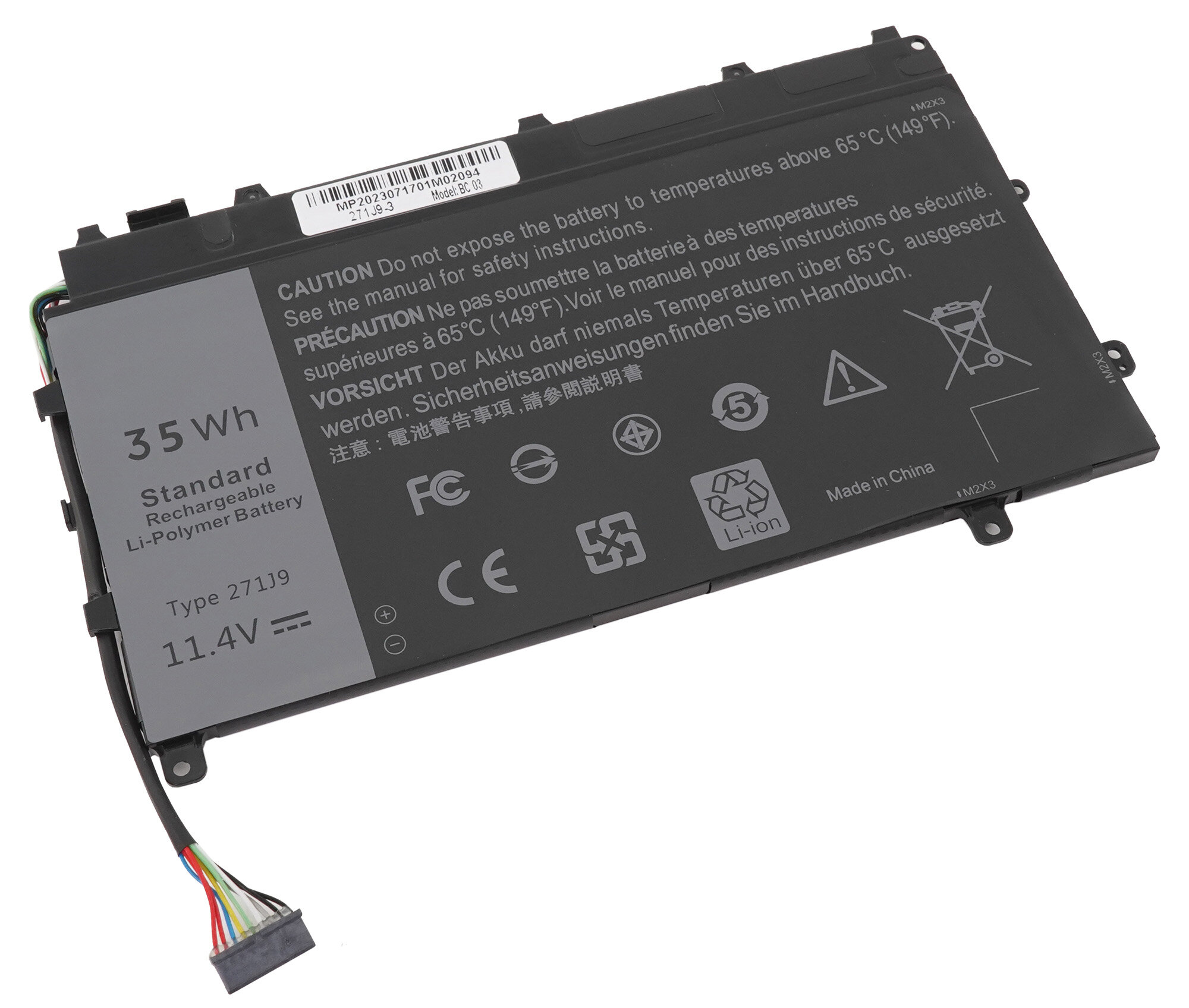 Аккумулятор 271J9, GWV47, MN791, YX81V, 3WKT0 для Dell Latitude 7350, 13 7000 (3000mAh)