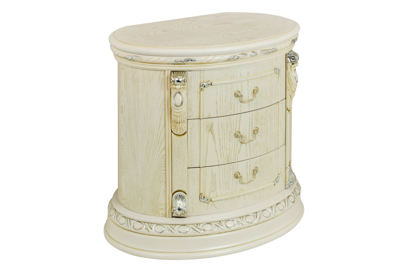 Тумба прикроватная Margaret овальная белый ALP00000131