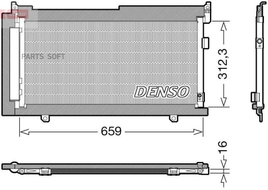 DCN36006 DENSO Радиатор кондиционера