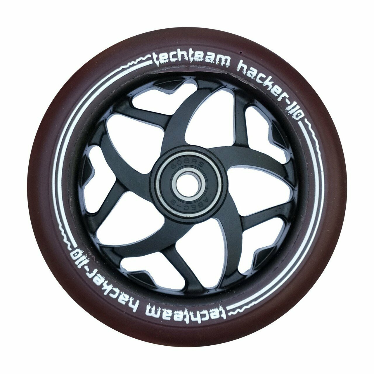 Колесо для трюкового самоката Tech Team TT 110 мм. W-H2 (Hacker) - 2021 Black/Brown