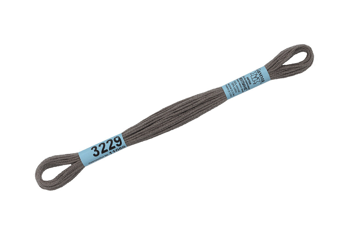 Мулине GAMMA нитки для вышивания 8м. 3229 темно-серый, 1 штука.