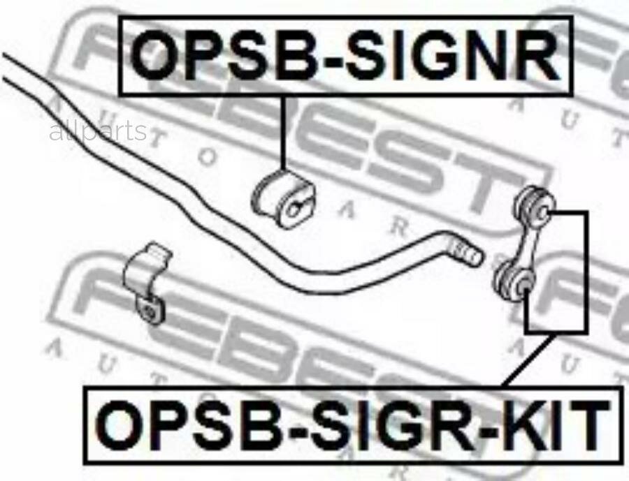 FEBEST OPSB-SIGNR втулка заднего стабилизатора D17 OPEL SIGNUM 2003-2008