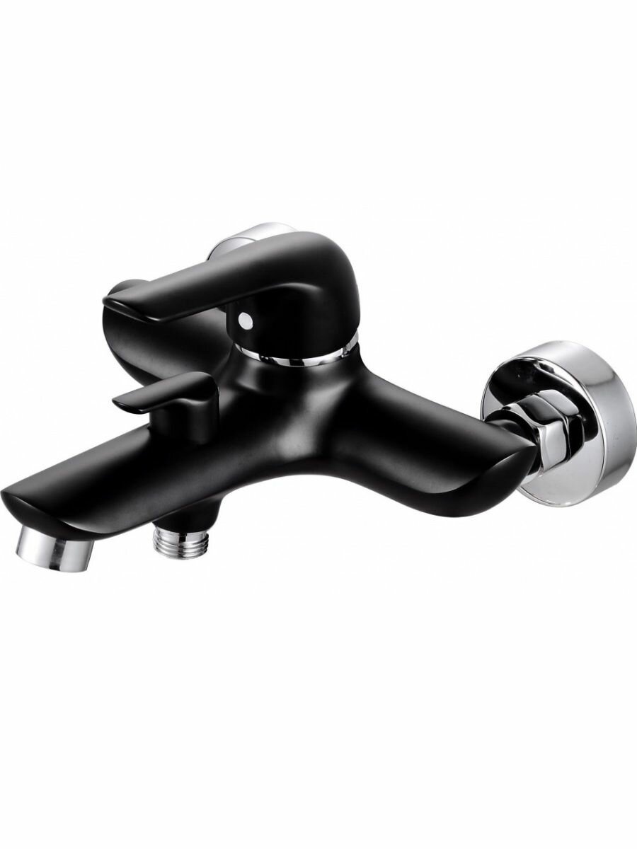 Смеситель для ванны Ganzer GZ24031-C, с душем, латунь, черный/хром