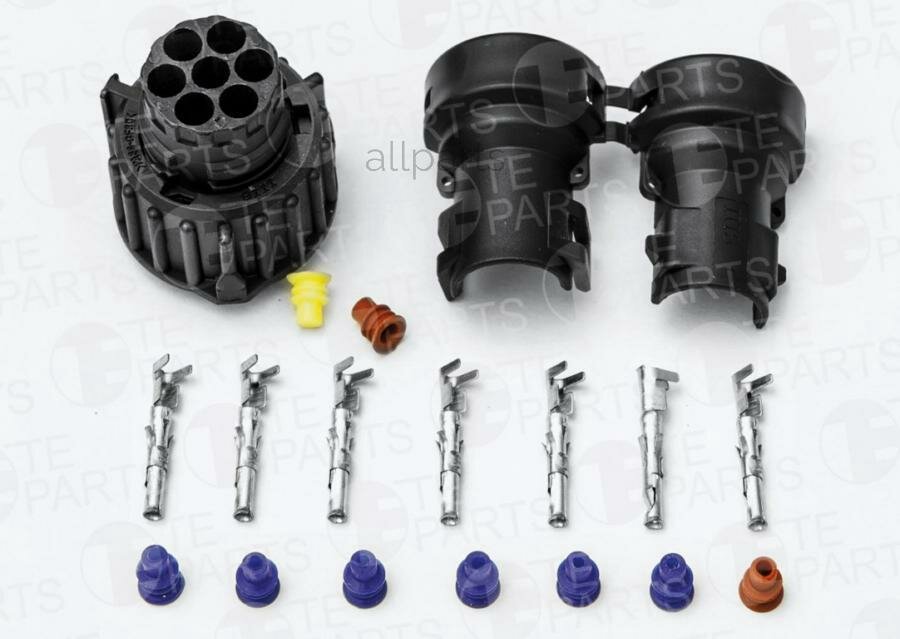 TE PARTS 7810620 Разъём 7 контактов АМР CPC, байонет ответная часть 7810621К-тация: 7 pin, 6+2 уплотнения, 1 заглушка, защитный кожух
