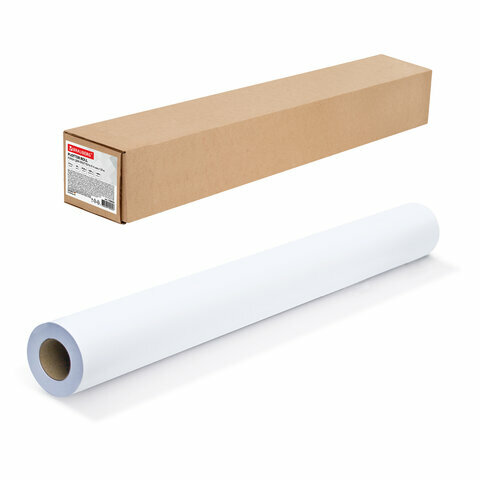 Рулон для плоттера, 914 мм х 30 м х втулка 50.8 мм, 120 г/м2, белизна CIE 146%, BRAUBERG, 110622