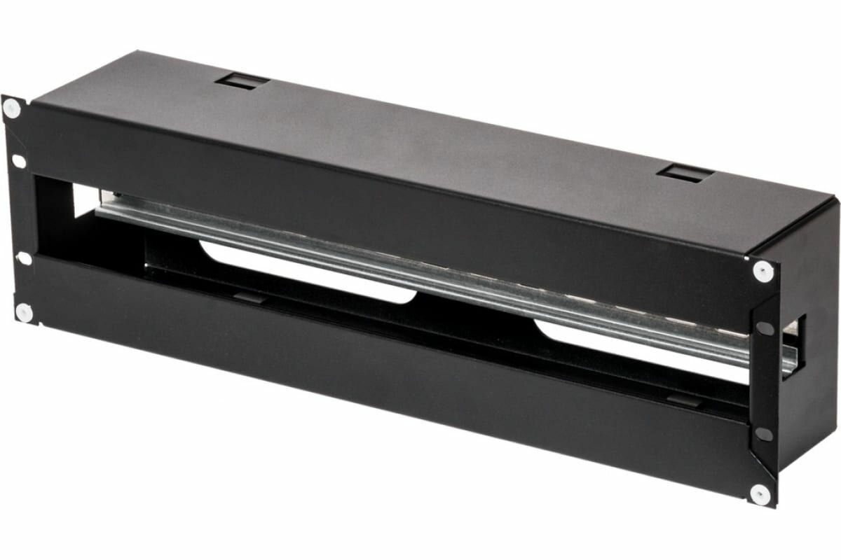 Панель TLK 19 с DIN-рейкой, 3U, черная TLК-EP25-3U-BK