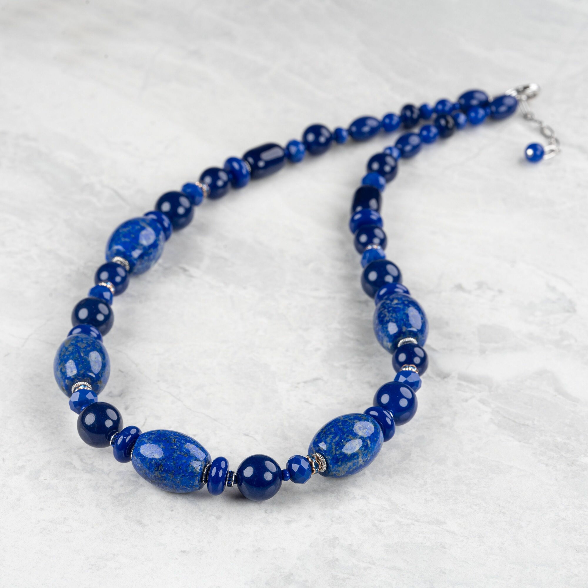 Бусы Diana Savitskaya, лазурит, агат