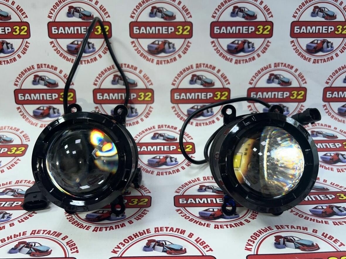 ПТФ с линзой на LADA Vesta (ВАЗ Лада Веста), X-Ray, Рено Логан 2, Форд Фокус 2, лазерные, 1 режим