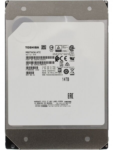 Жесткий диск Toshiba MG07ACA14TE 14Tb 7200 SATAIII 3,5" HDD