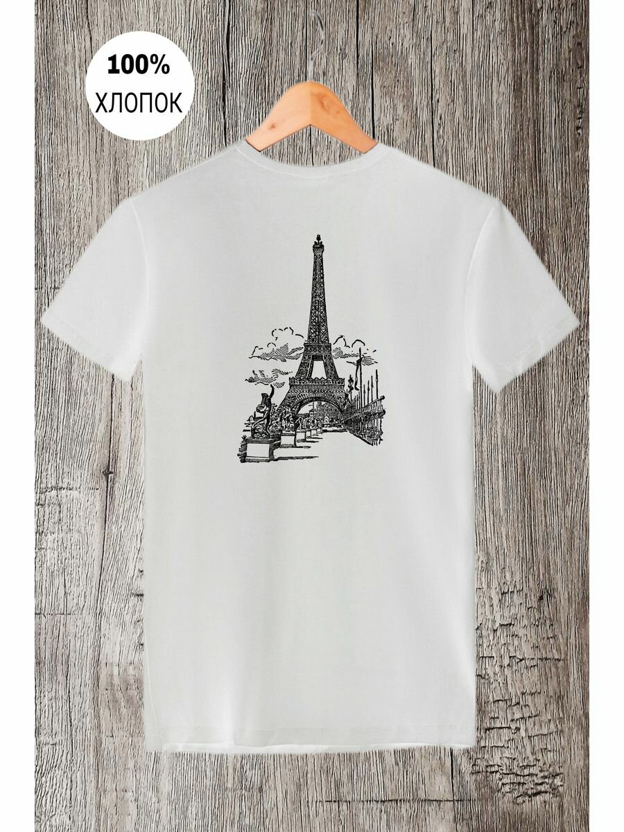 Футболка париж башня