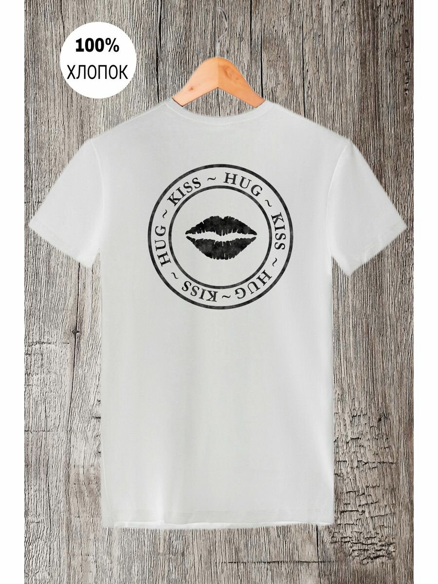 Футболка kiss поцелуй губы