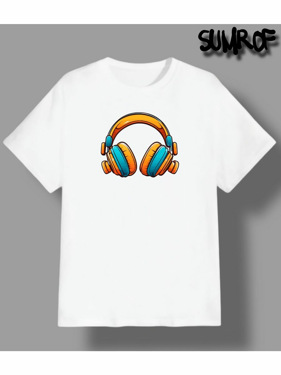 Футболка наушники музыка