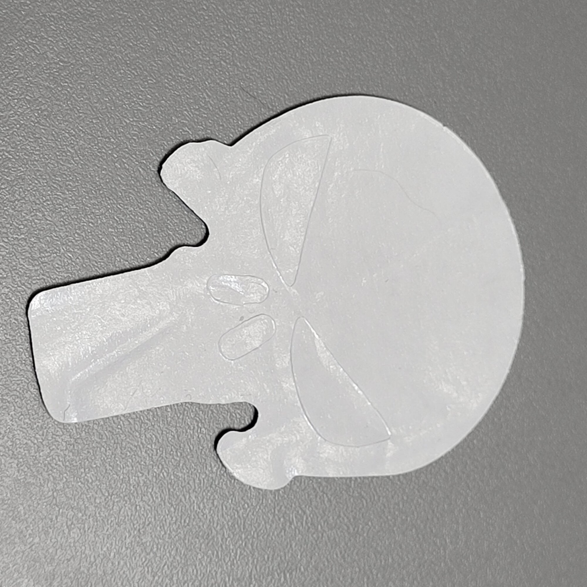 Наклейка металлическая Каратель Шильдик Череп / Эмблема на автомобиль, снегоход, мотоцикл, велосипед, ноутбук, телефон. QBuy. Хром.