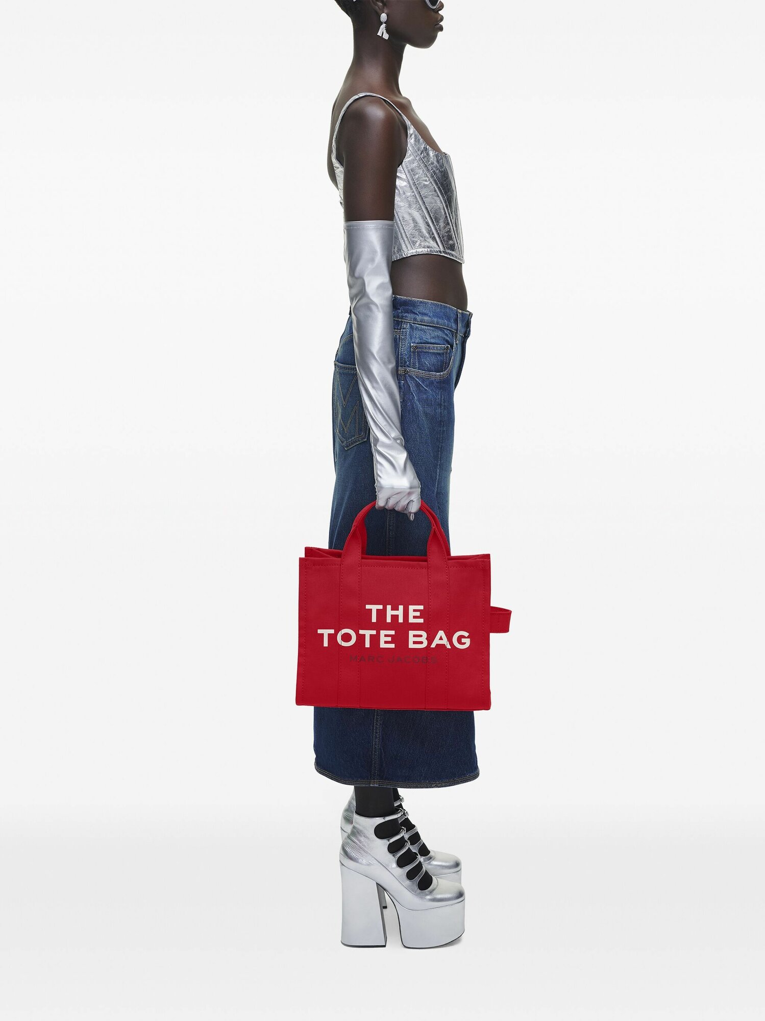 Сумка MARC JACOBS The Canvas Large Tote, red — фото 1