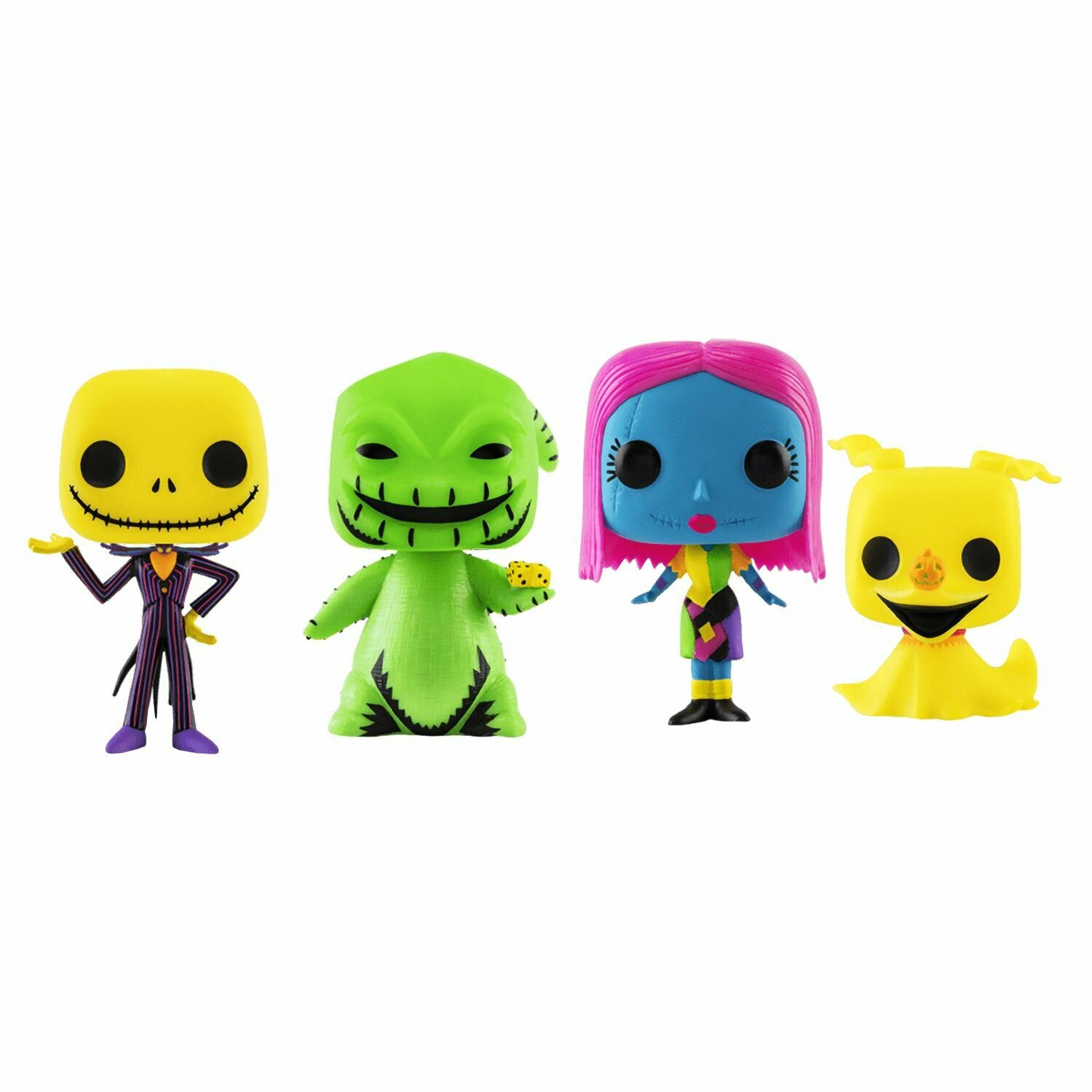 Фигурка Funko POP! Disney TNBC Jack Oogie Sally Zero (BLKLT) (Exc) 4PK 69146