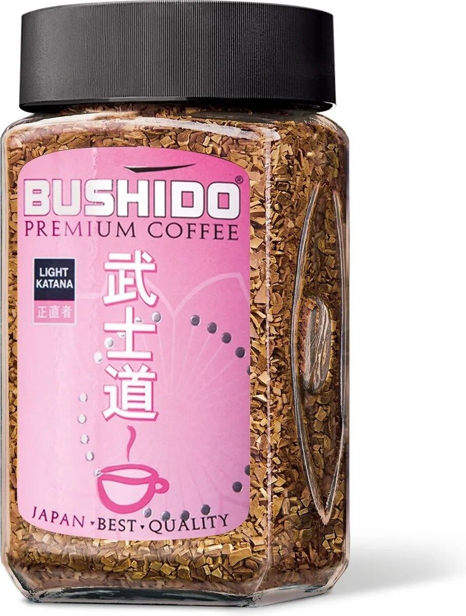 Кофе растворимый сублимированный Bushido Light Katana, 100г х 1шт