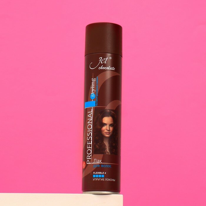 Лак для волос Jet "Flexible Maxi", Chocolate, Упругие локоны, 300 мл