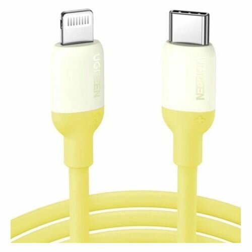 Кабель UGREEN US387, Lightning (m) - USB (m), 1м, MFI, 3A, желтый [90226]