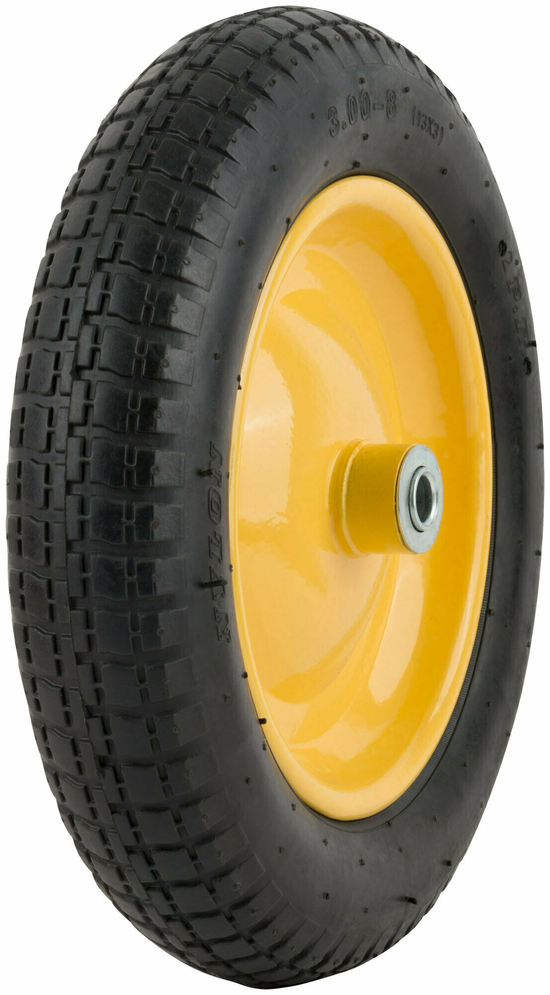 Колесо для тачки с камерой 350х75х220 мм (3.00-8), подшипники 16 мм