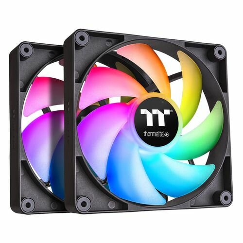 Вентилятор Thermaltake CT140 ARGB 140х140x25 черный 4-pin (упак:2шт) (CL-F150-PL14SW-A) Ret