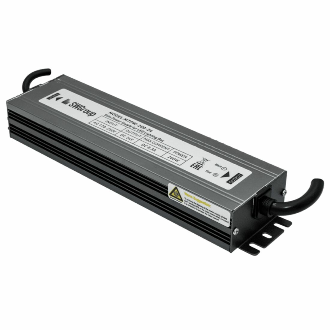 Блок питания для светодиодной ленты, преобразователь напряжения, 24V, IP67, 200W