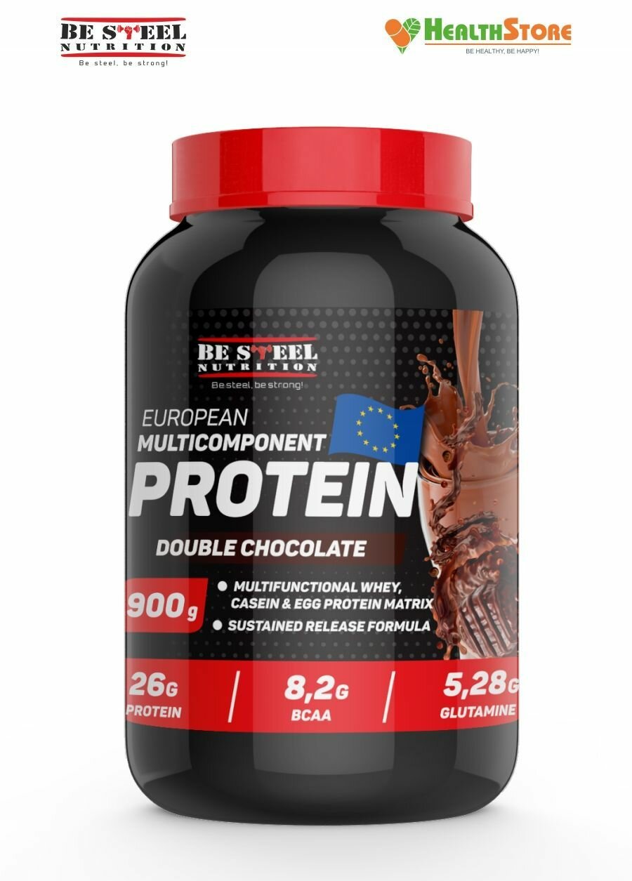 Протеин многокомпонентный, Be Steel Nutrition European Multi Component Protein 0,9кг (двойной шоколад)