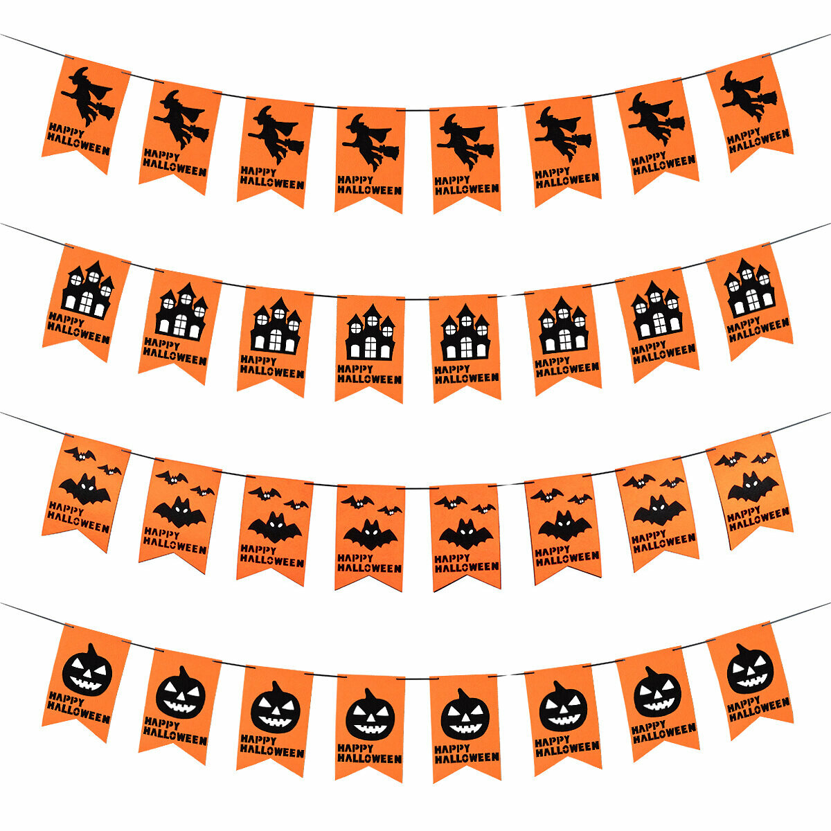 BOOMZEE PBZ-66-HU21 Гирлянда-растяжка 3 м с флажками для праздников декоративная