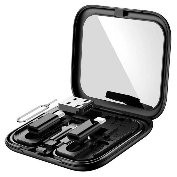 Кабель Hoco U114, Type-C - Type-C, адапт Micro-Type-С/Lightning-Type-C/USB-Type-C,3А, чёрный 9881484