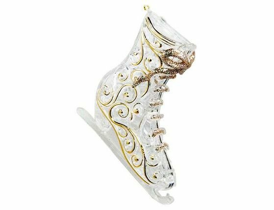 Ёлочное украшение конёк зимней ФЕИ, акрил, прозрачный с золотым, 13.5 см, Forest Market
