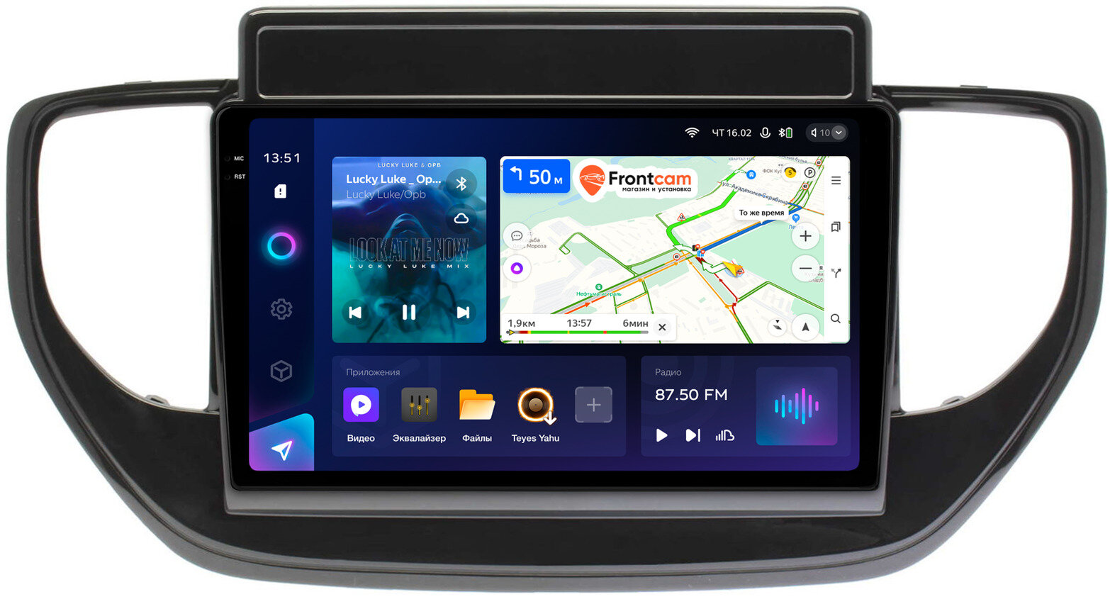 Штатная магнитола Hyundai Solaris 2 2020-2024 (авто с экраном) Teyes CC3 2K 4/32 9.5" RM-9-TK957 Android 10 (4G-SIM, DSP, QLed)