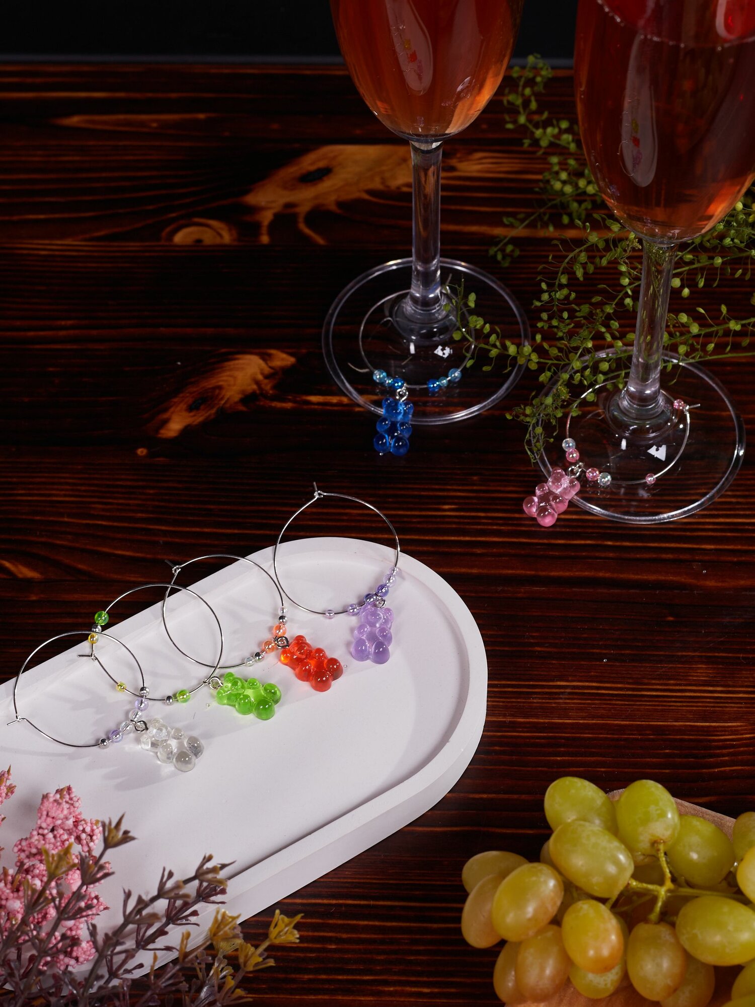 Подвески / Маркеры на бокалы "Сладкая жизнь", Кольца для салфеток, Украшение для посуды, Шармы для коктейлей