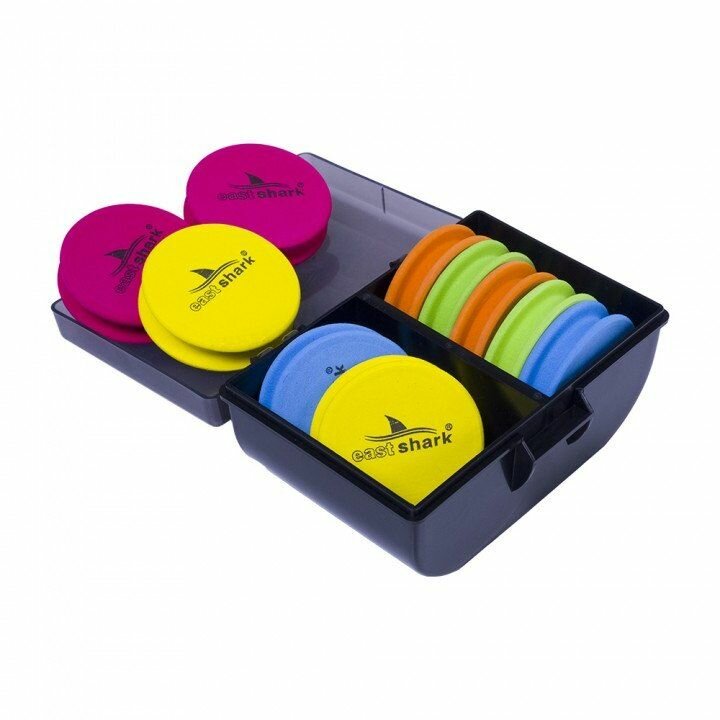 Набор EastShark поводочниц Е-018, круглая цветная, 15x10x5.5 см, 2 уп. (1 уп./10 шт.)