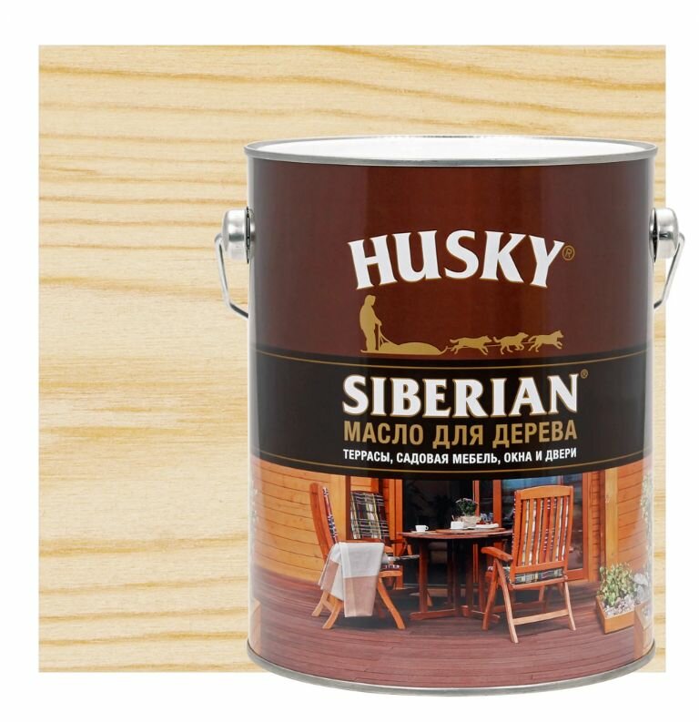Масло для дерева Husky Siberian прозрачное 2.7 л