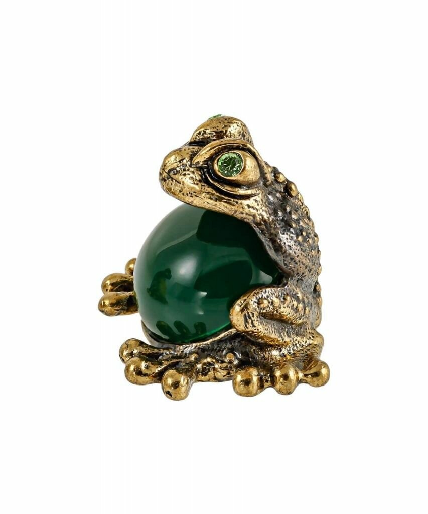 Статуэтка Лягушка сидячая 104-З, зеленая
