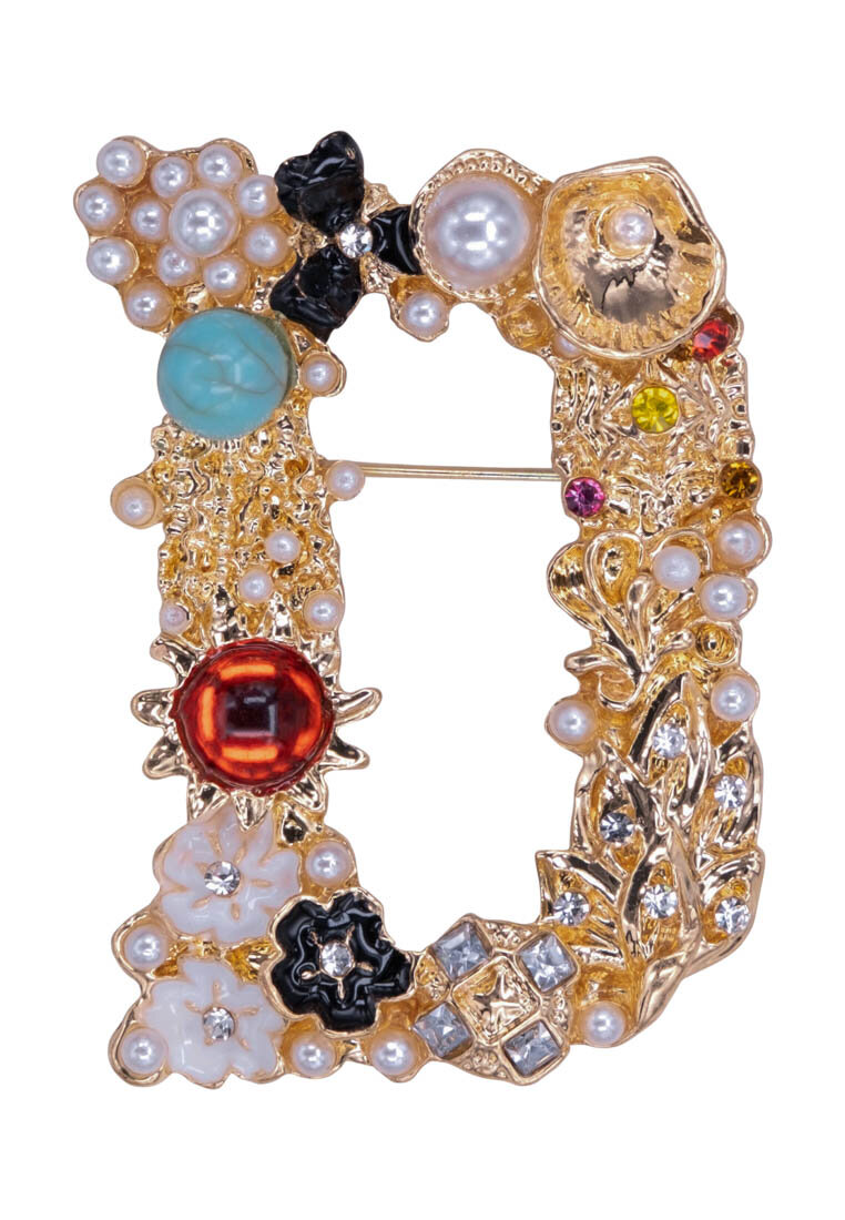 Брошь, стразы