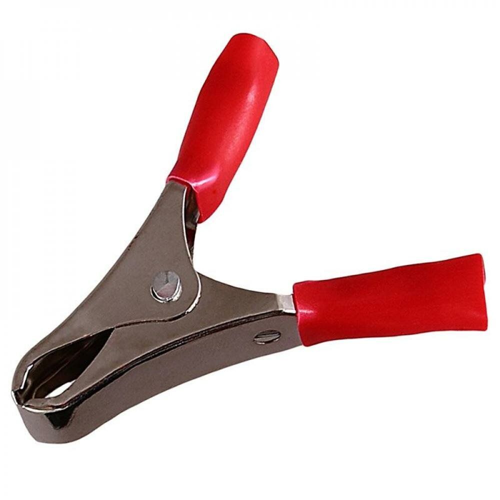 Зажим «крокодил» 10 А 50 мм, красный, REXANT