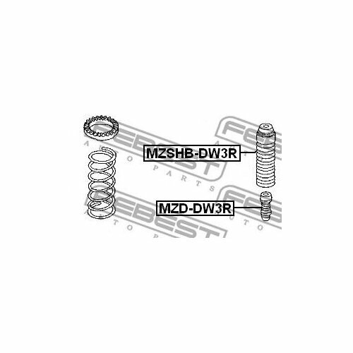 Амортизатор подвески задний для автомобиля Mazda, FEBEST MZD-DW3R (1 шт.)