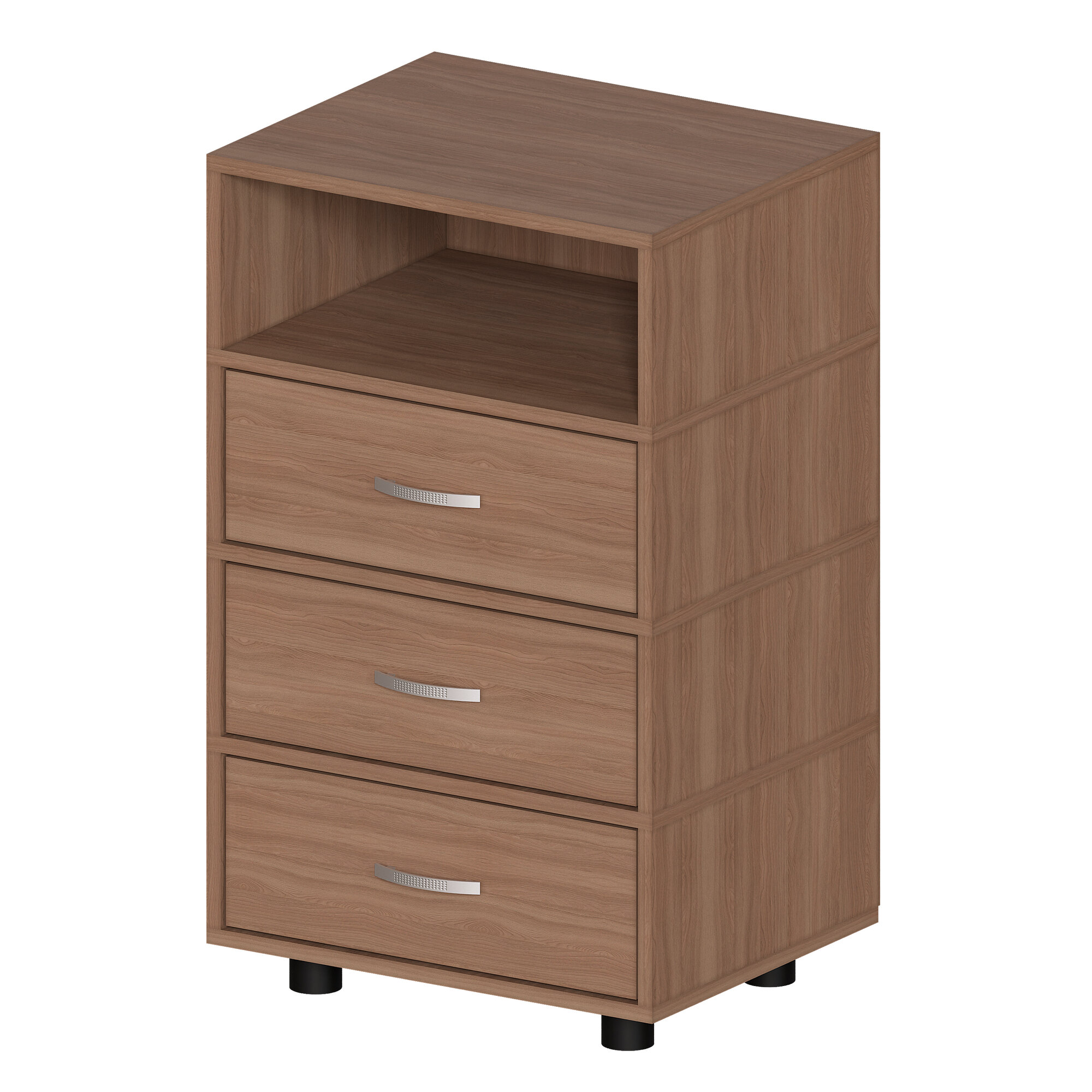 Комод СитиМебель-6 Ширина 40 см, Глубина 30 см, Высота 83 см, цвет: Ясень шимо темный