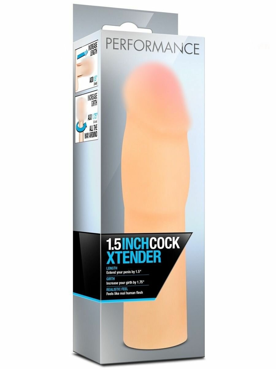 Насадка на пенис для увеличения размера "PERFORMANCE 1.5INCH COCK XTENDER BEIGE" 16см