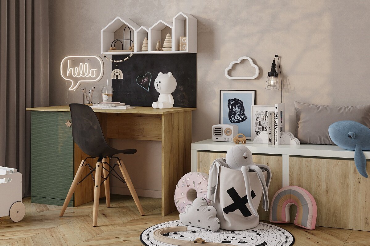 Письменный стол МебельЛэнд24 Скарабей - 3 МДФ Пантано 120x60x75 зеленый