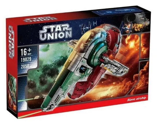 Конструктор Звездные войны Раб-1 Звездолет Боба Фетта 19029 Star Union Slave I , 2058 деталей