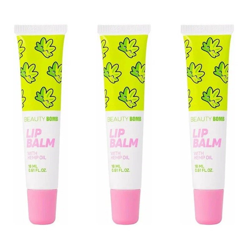 Бальзам для губ Beauty Bomb Lip Balm Hempt,18мл, 3 шт