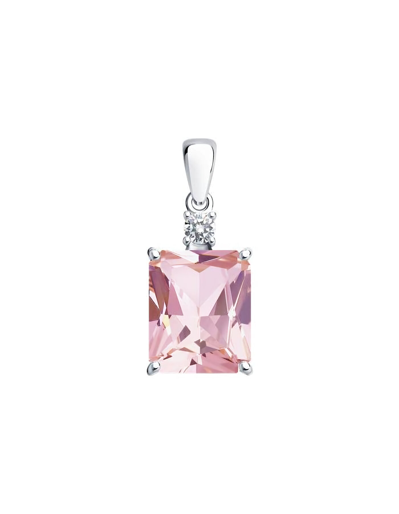 Подвеска, серебро, 925 проба, родирование, фианит